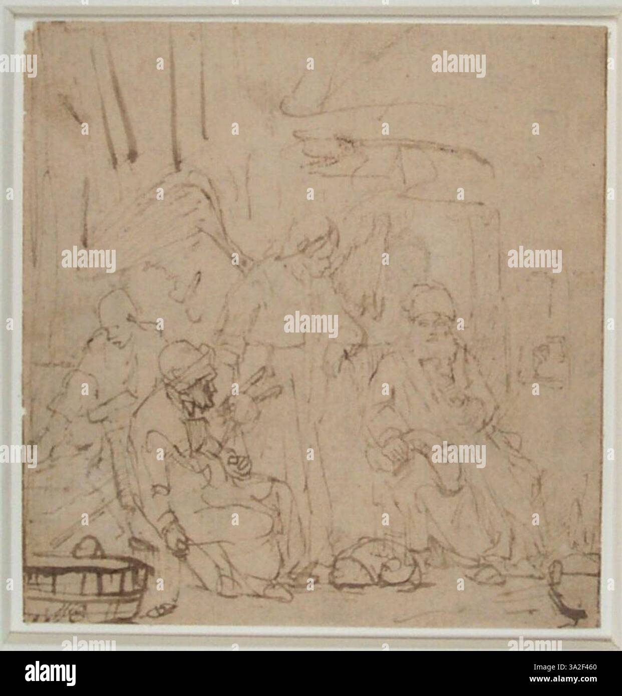 This drawing shows the angel in the biblical story of Tobias. Rembrandt ...