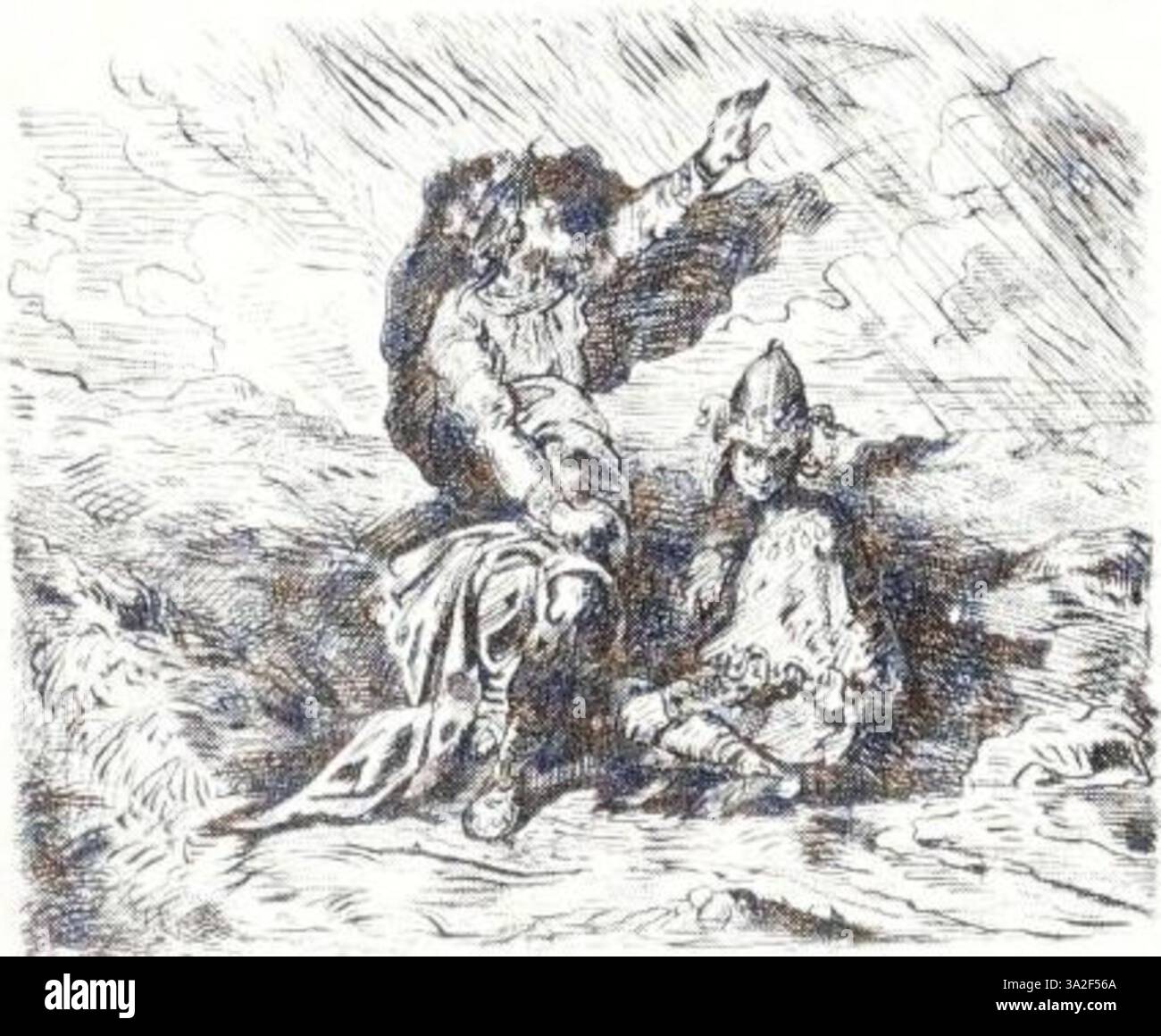 This artwork by Gustave Moreau depicts a mythological scene, with the ...