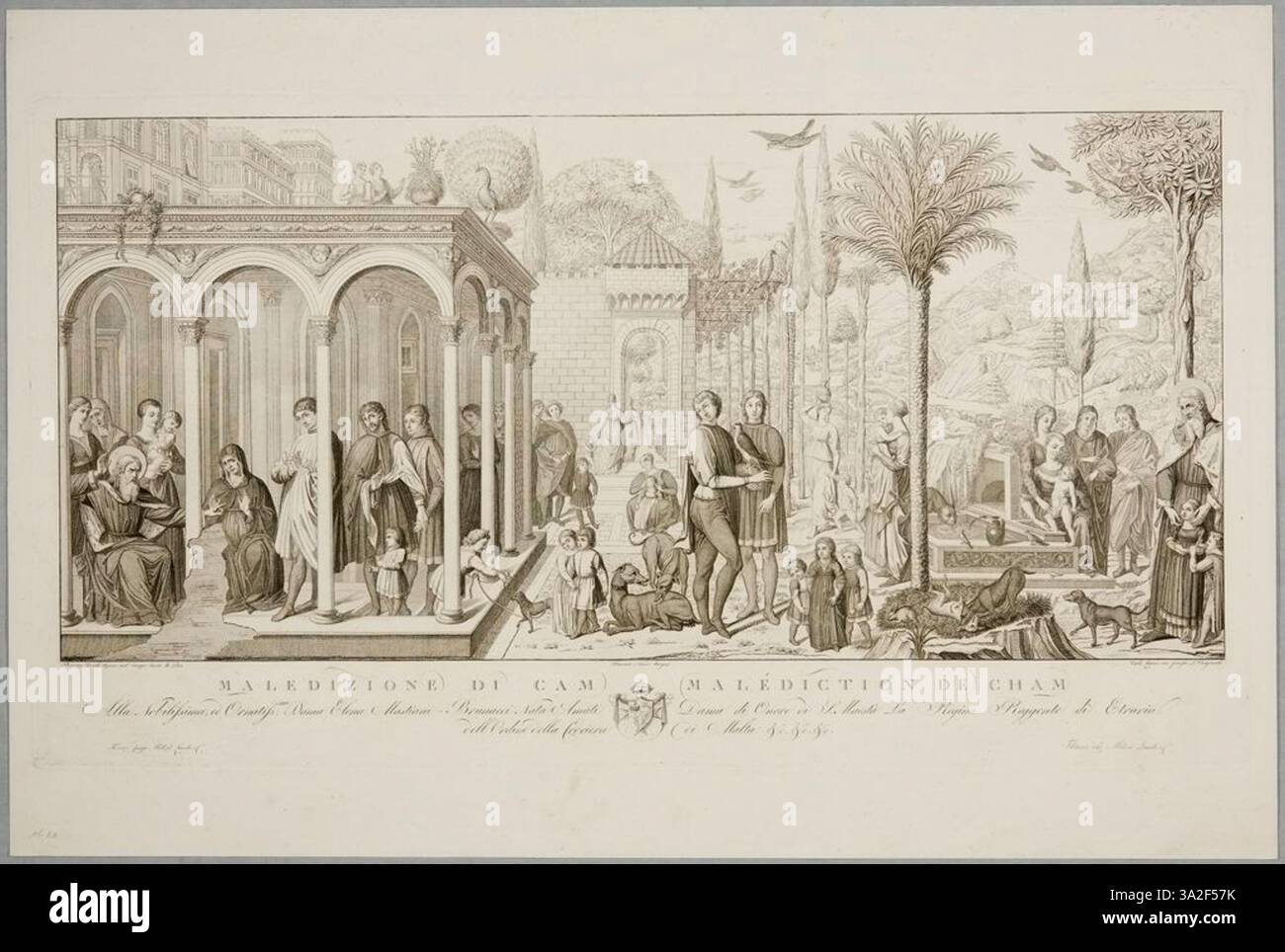 The Curse of Ham is depicted in this artwork, illustrating the moment ...