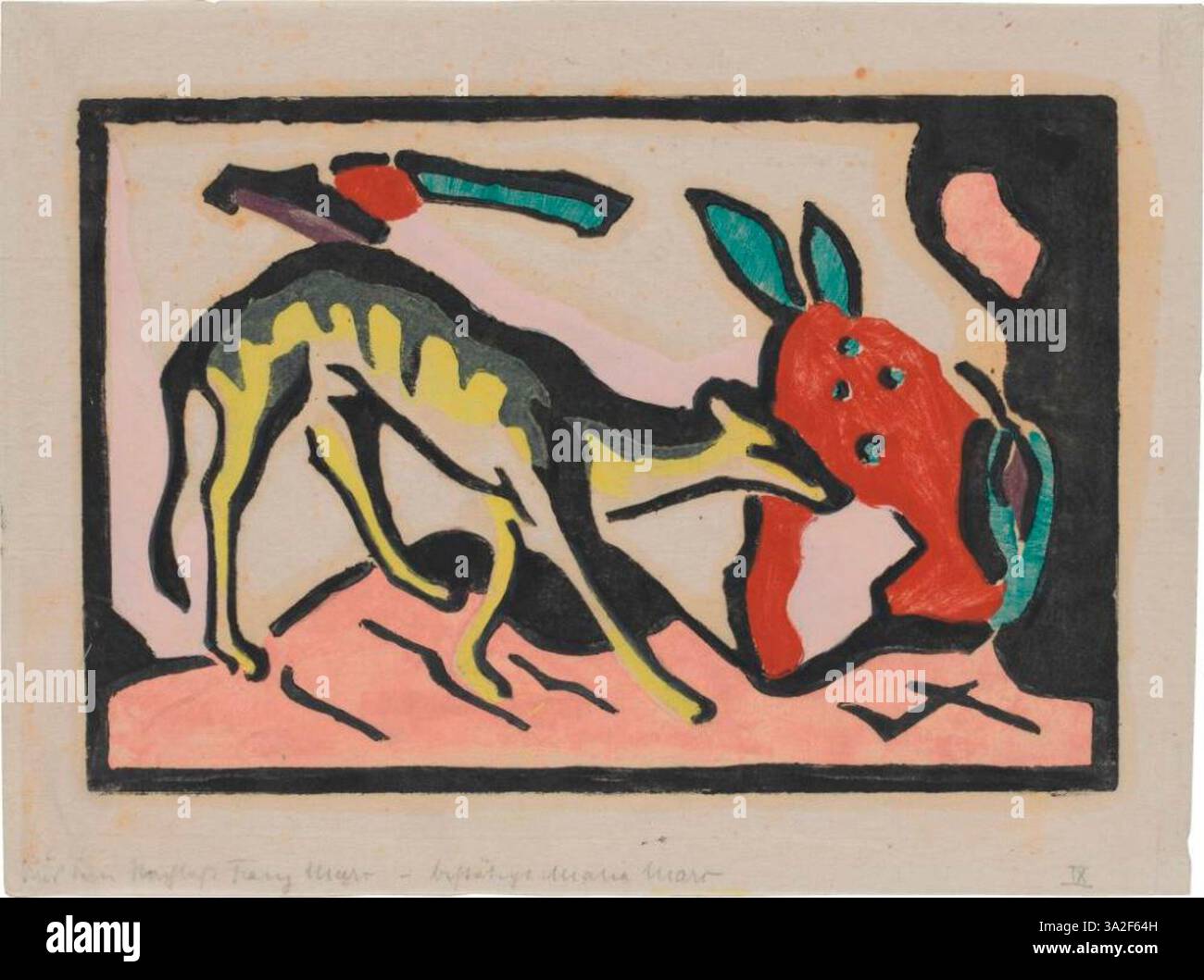 'Fabeltier' by Franz Marc, painted in 1912, features vivid colors and ...