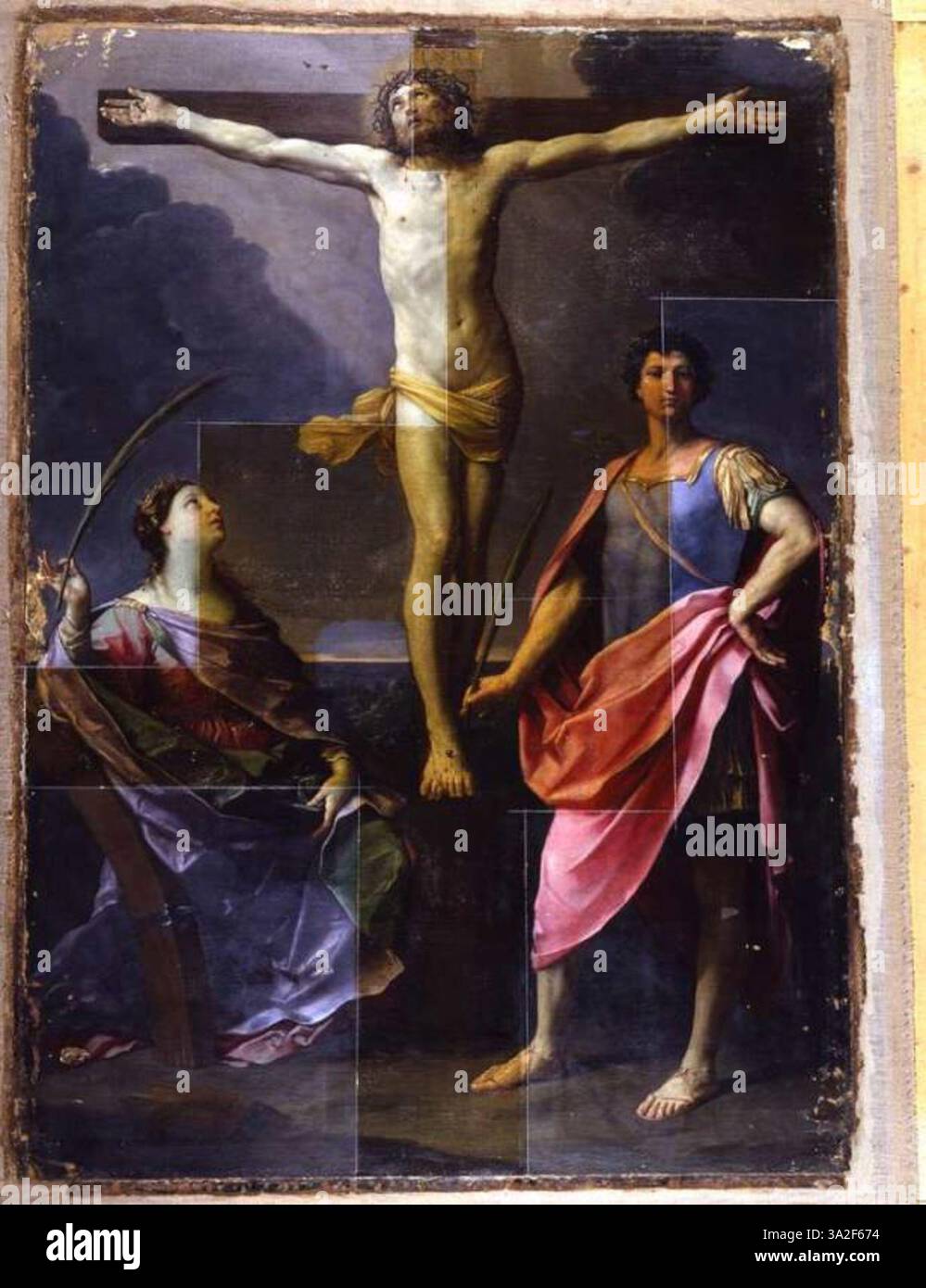 Guido Reni’s 'Cristo Crocifisso' shows Christ crucified between St. Catherine of Alexandria and ...