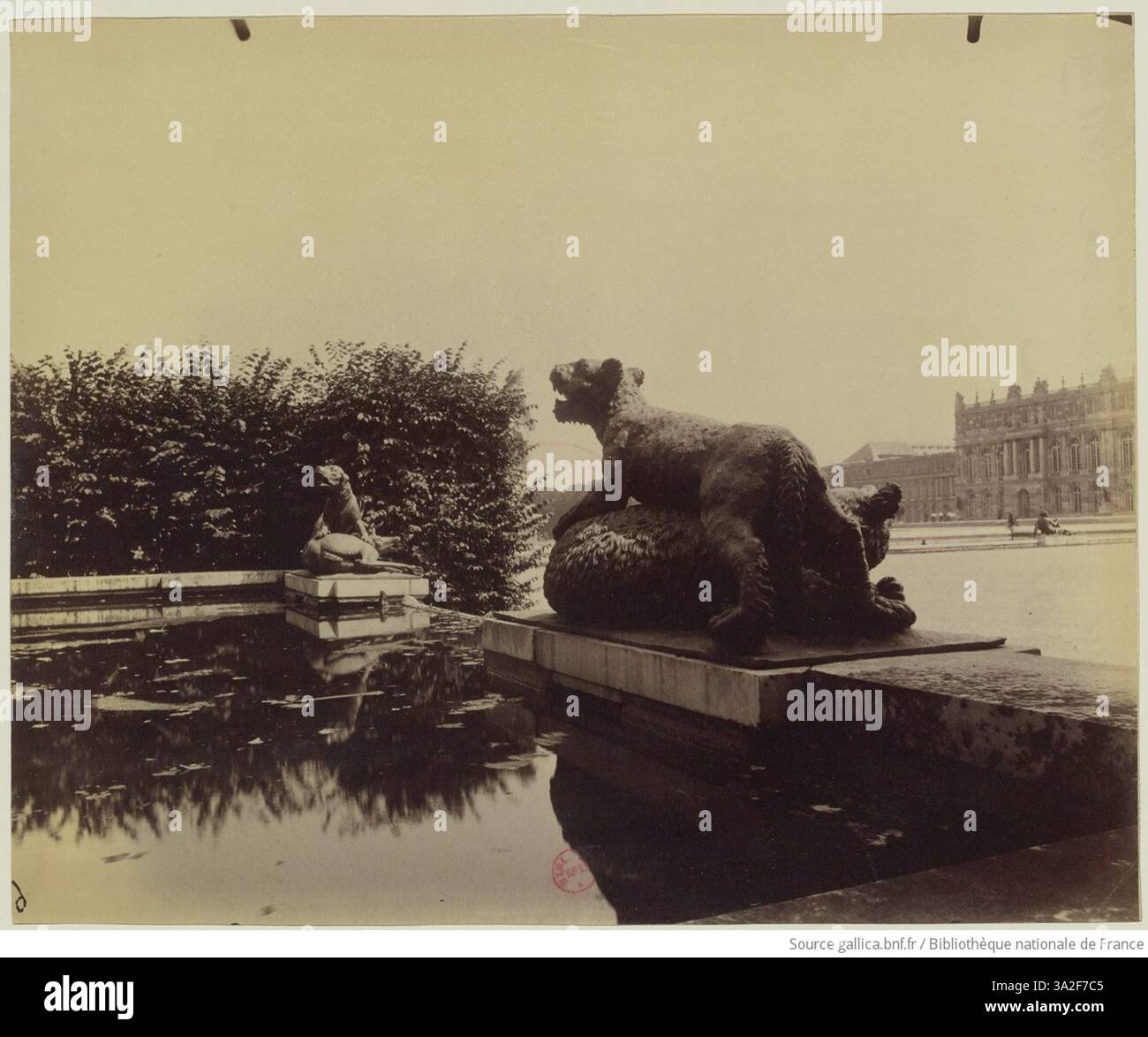 A photograph of the Fontaine du Point du Jour at Versailles, showcasing ...