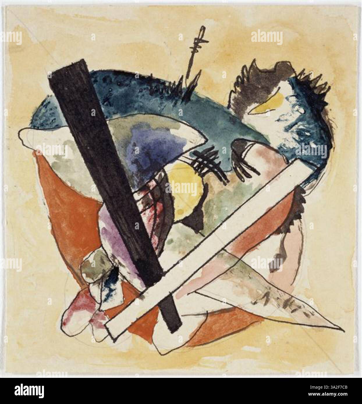 'Sans titre' ('Untitled') by Kandinsky features abstract shapes and ...