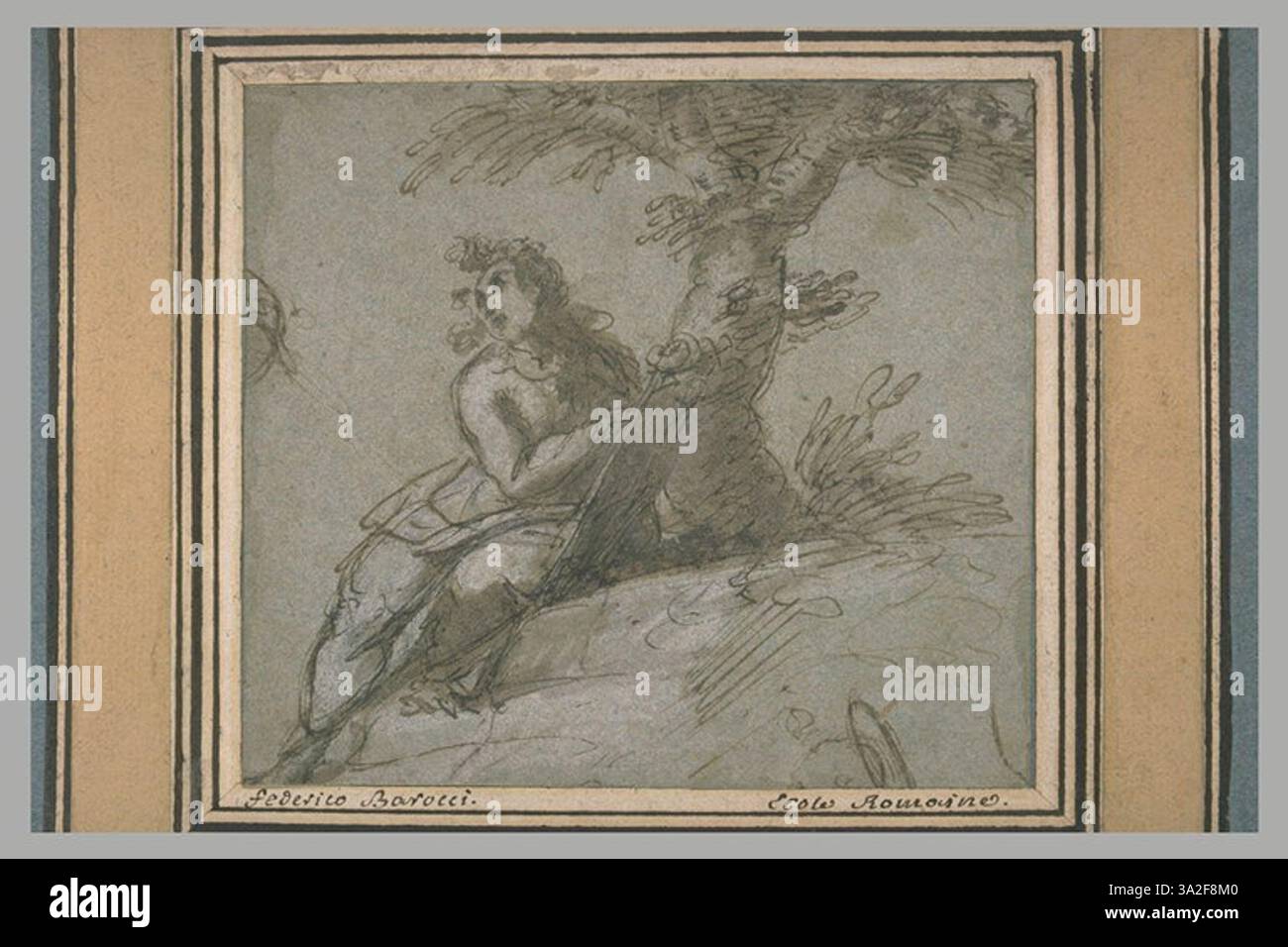 The Barocci school’s drawing of Saint John at Patmos depicts the ...