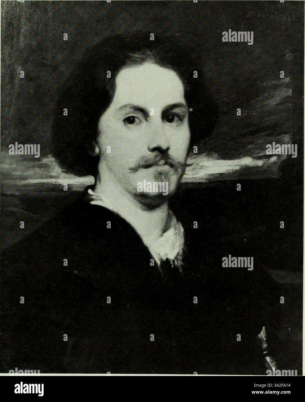 This artwork emphasizes the contrast between light and shadow to ...