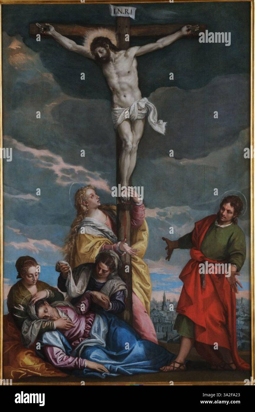 The Crucifixion of Jesus Christ is depicted with dramatic intensity ...