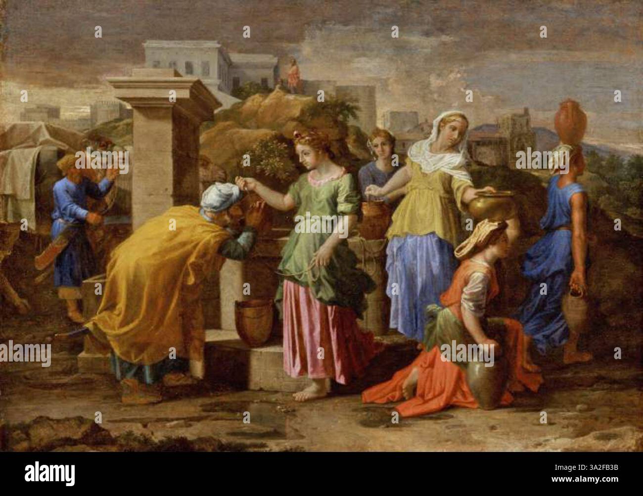 Nicolas Poussin’s 'Eliezer and Rebecca' portrays the biblical moment ...