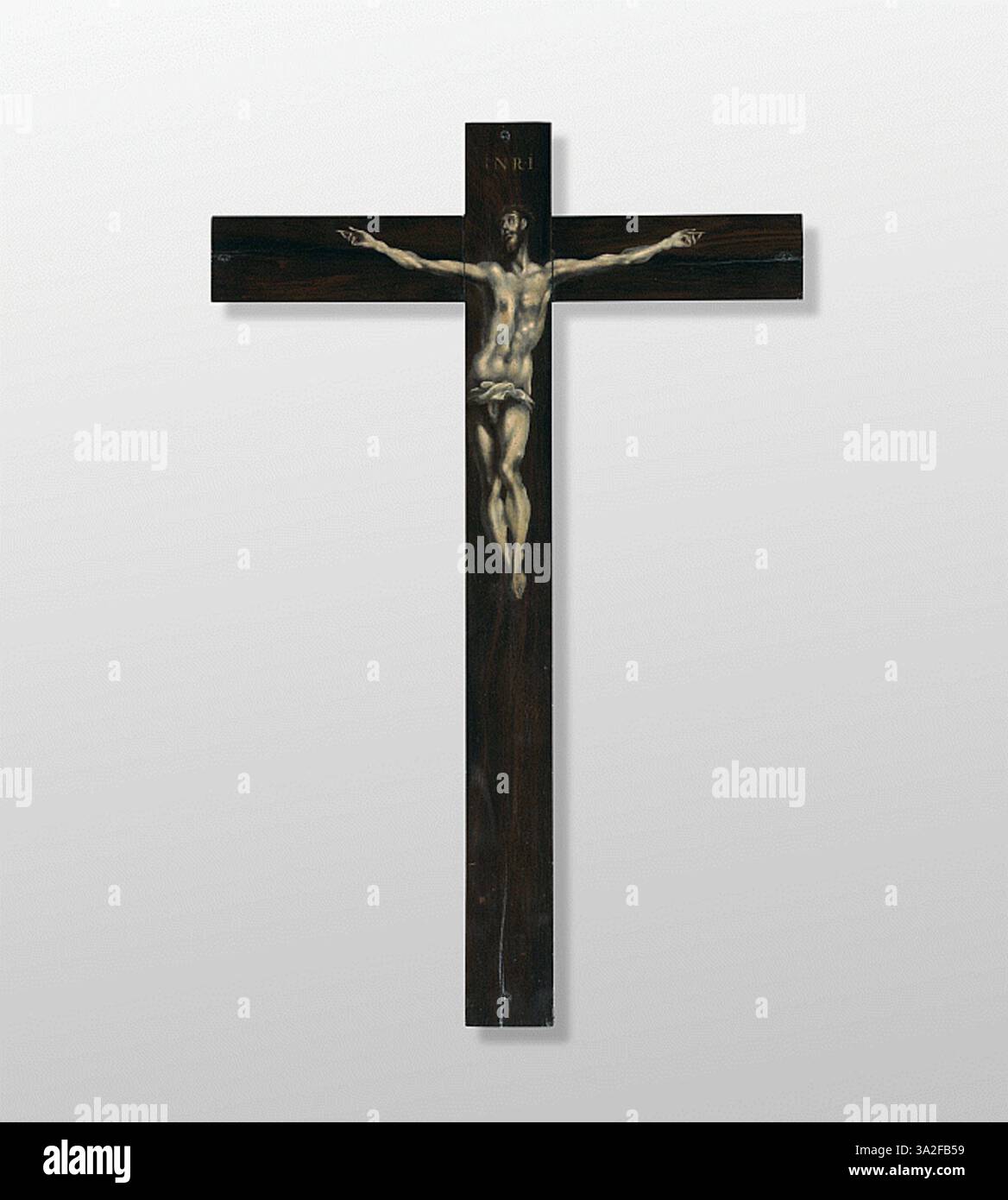 In this painting, attributed to El Greco’s workshop, Christ is depicted ...