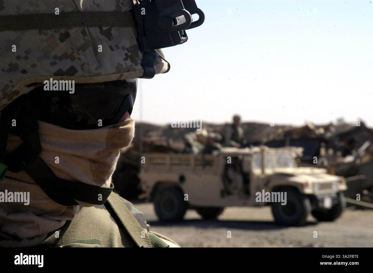 Mar 23, 2004; Camp Fallujah, Iraq; Lance Cpl. WOODY MADDOX, an ...