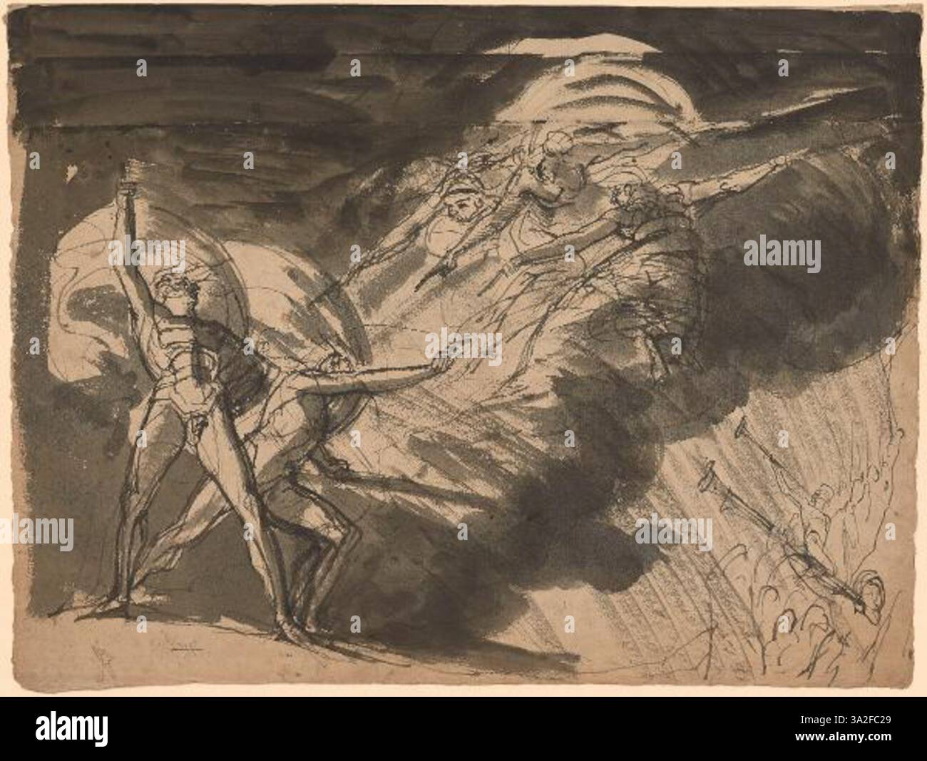 This dramatic illustration depicts a scene from Shakespeare’s *Macbeth ...