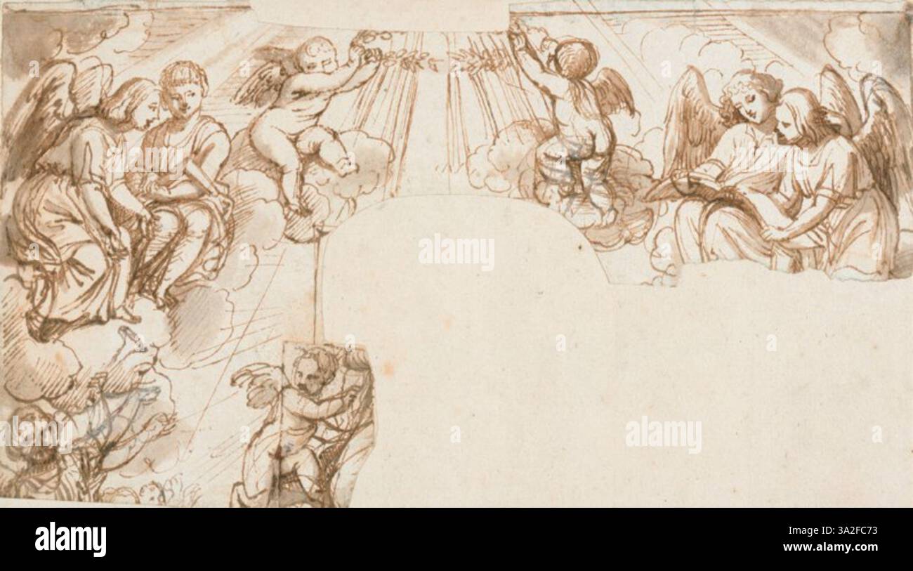 This delicate drawing by Adam Elsheimer shows a group of angels ...
