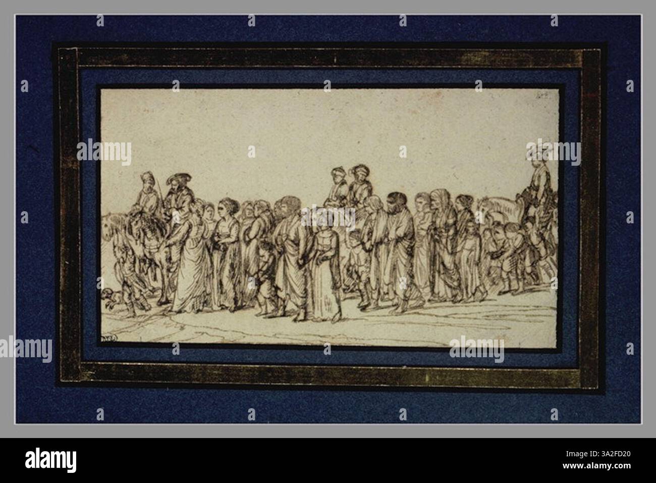 This early 17th-century painting by Adam Elsheimer depicts a procession ...