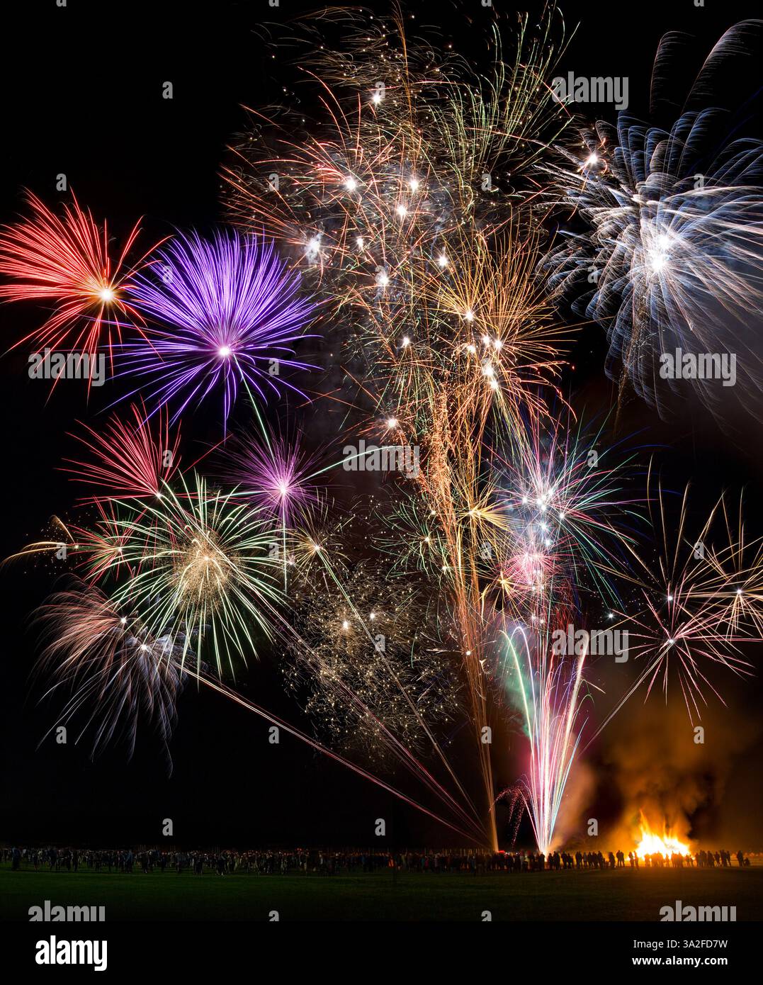 Firework display on Guy Fawkes Night (5th of November) in North ...
