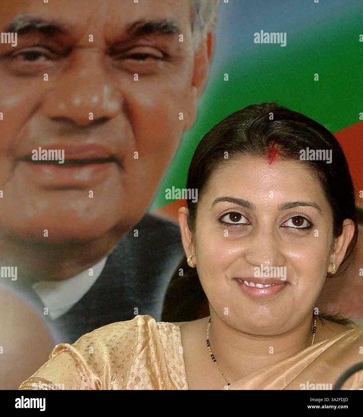 Apr 19, 2004; New Delhi, INDIA; Indian television actress SMRITI IRANI ...