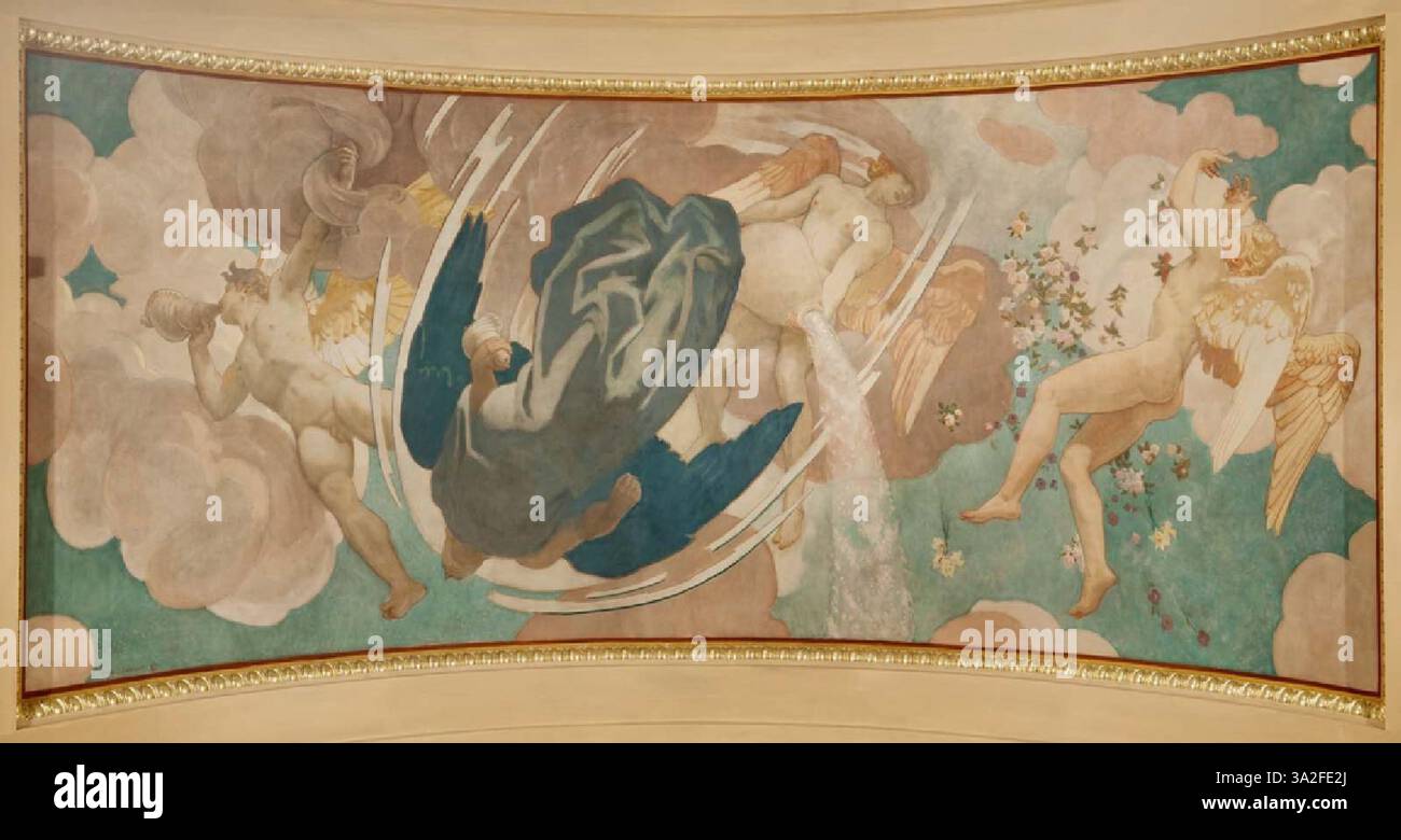 *The Winds* is a mural by John Singer Sargent, illustrating the ...