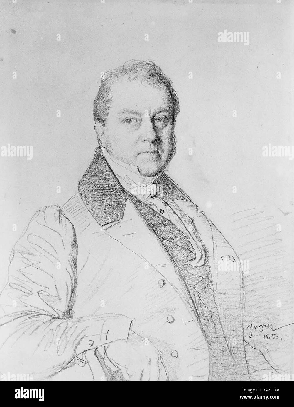 This portrait by Jean-Auguste-Dominique Ingres features Guy-Marie ...