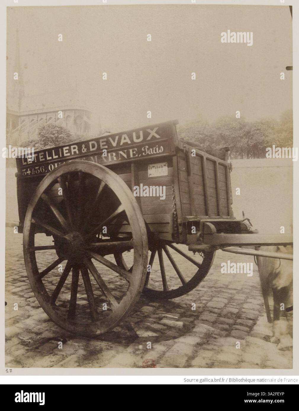 This 1910 photograph by Eugène Atget depicts a coal transport cart in ...