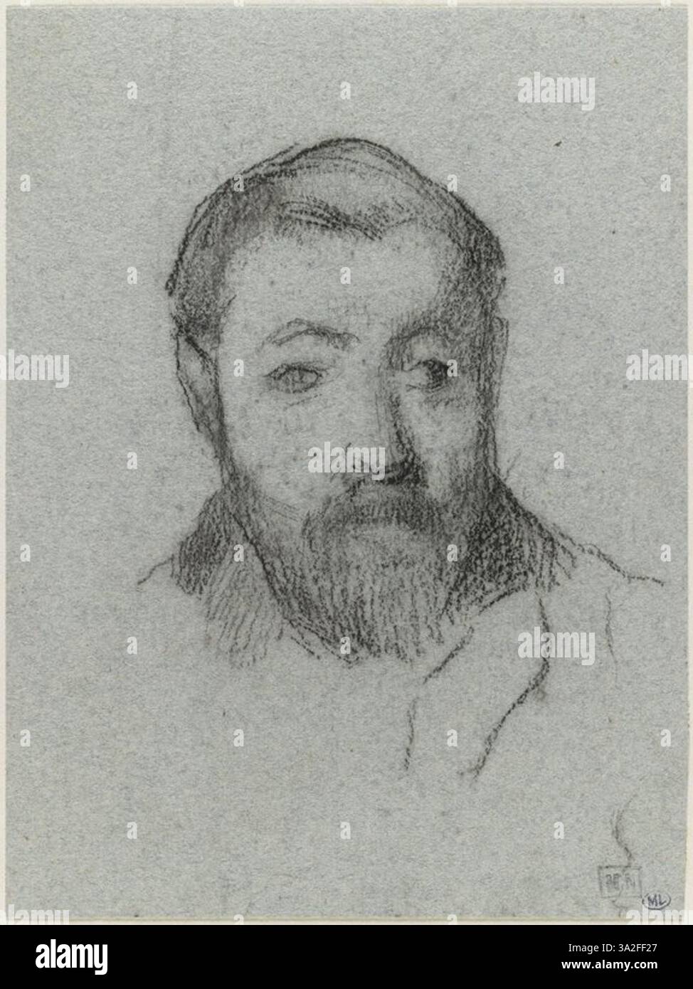 This study depicts Emile Schuffenecker, a prominent figure in Gauguin’s ...