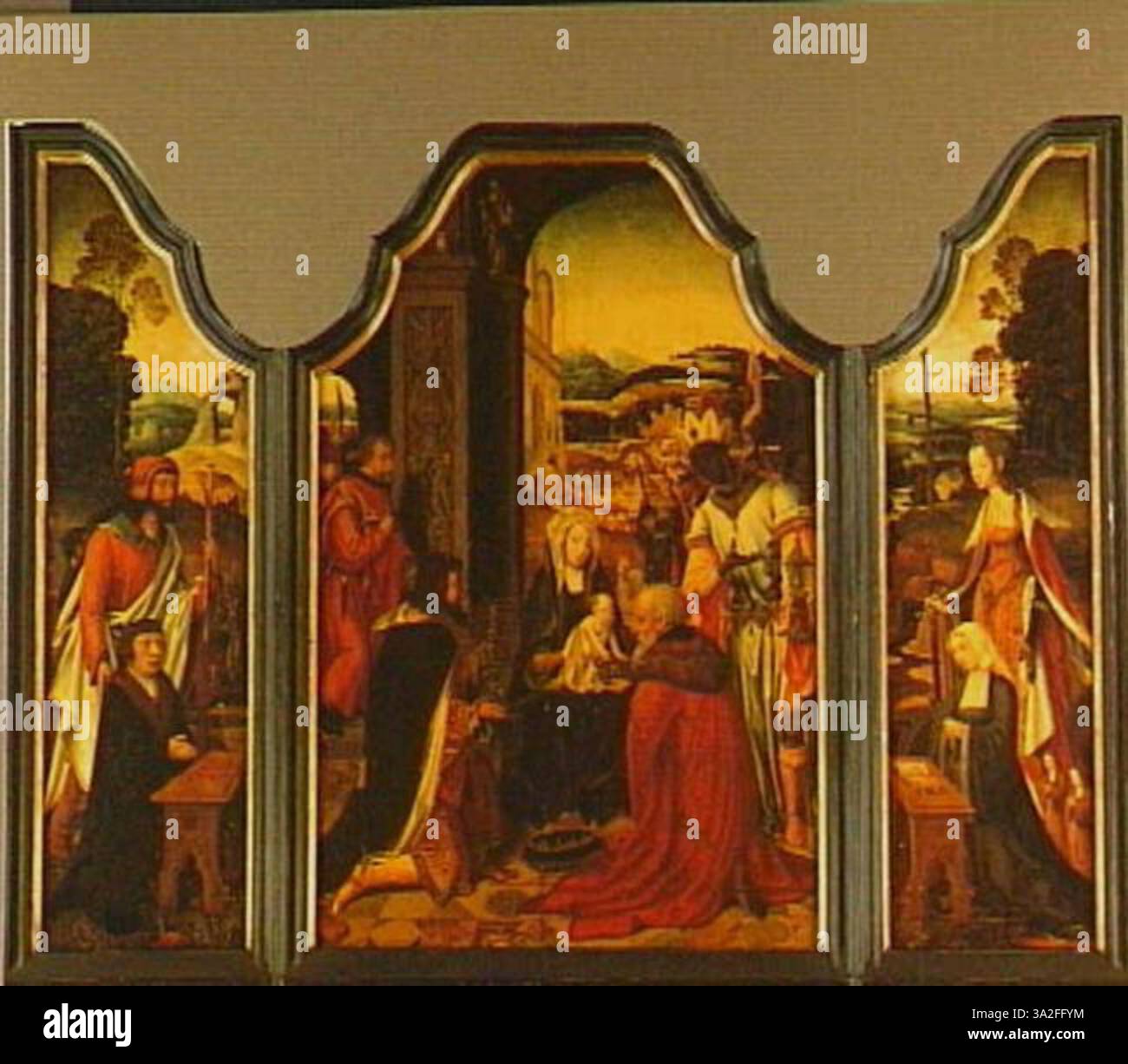 This early 16th-century triptych shows Saint James with a donor, the ...