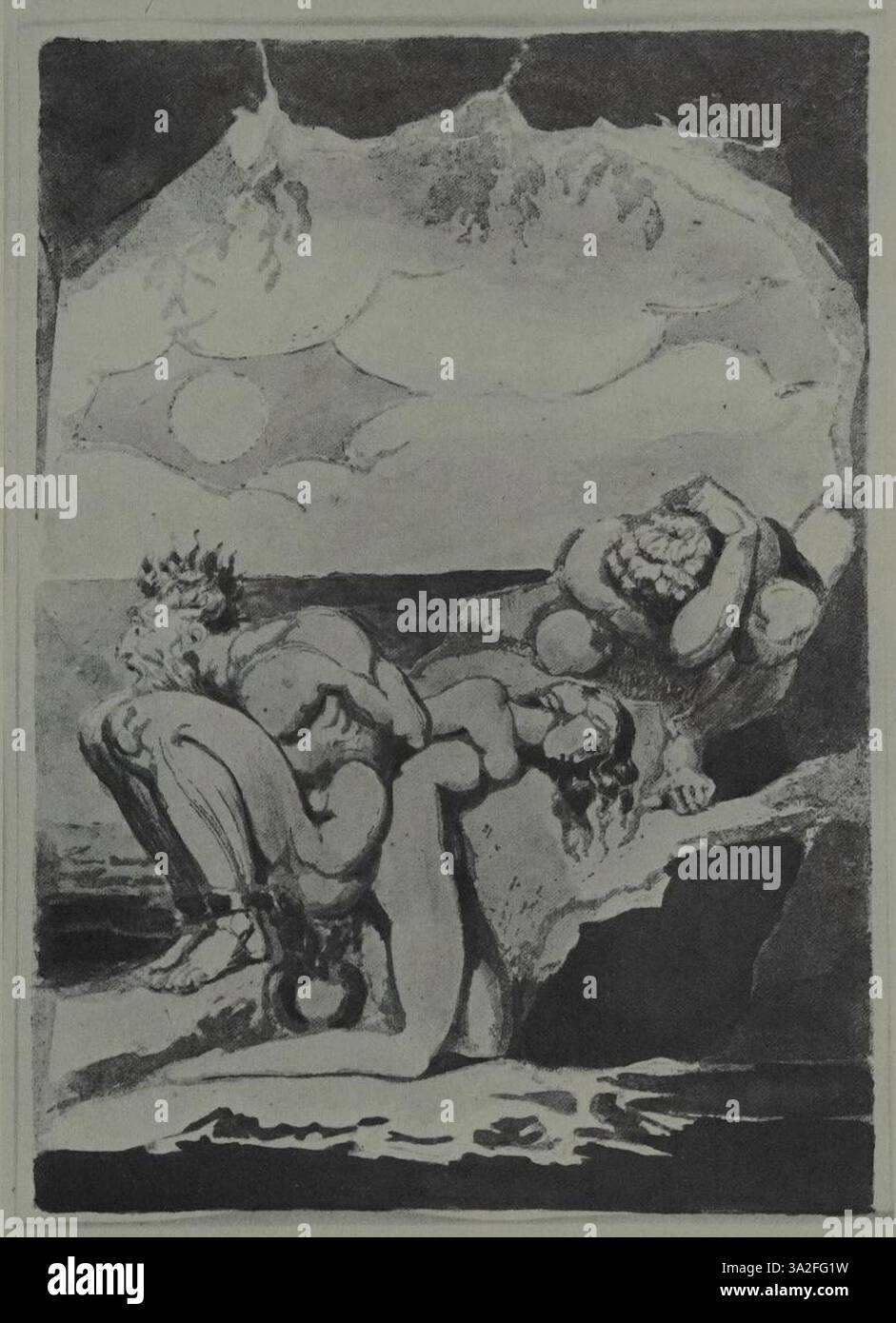 'Blake - Bindman, 143' by William Blake depicts a symbolic ...