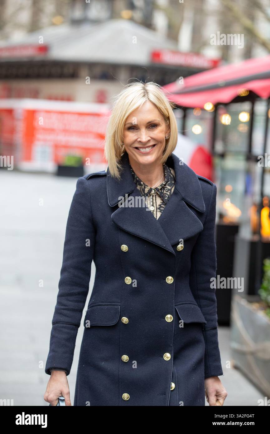 London, UK. 13th Mar, 2025. Jenni Falconer is seen leaving Global Radio ...