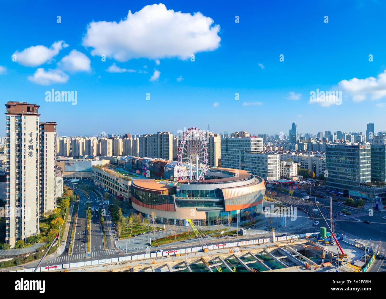 Urban environment of Vientiane City, Ningbo, Zhejiang Province, China ...
