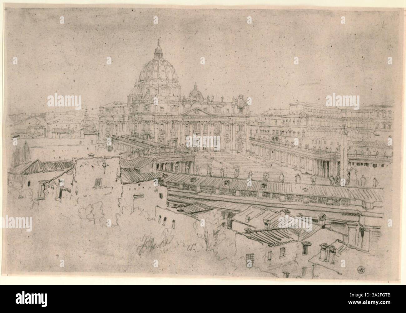 This view of Saint Peter's in Rome, by Ingres, captures the ...