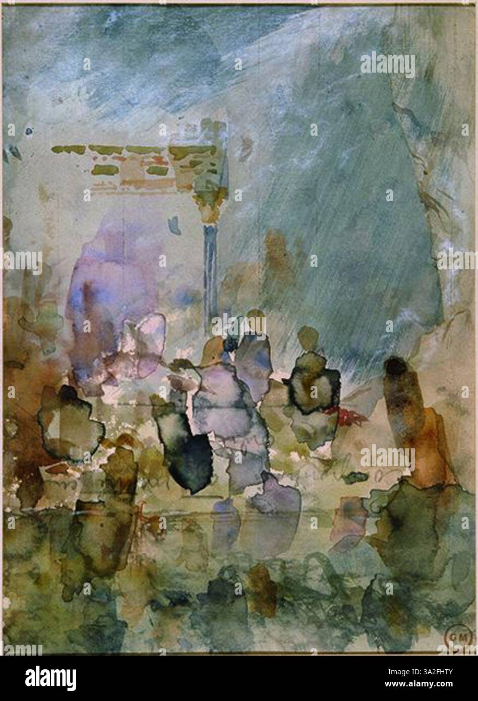 'Composition non identifiée' by Gustave Moreau is an abstract work with ...