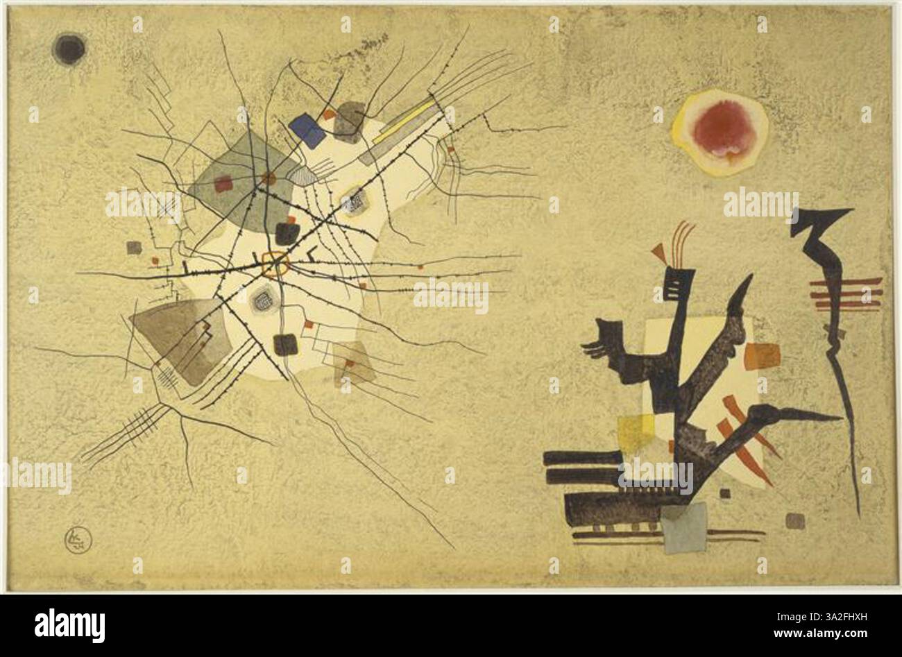 'Zwei' by Wassily Kandinsky is an abstract work characterized by ...