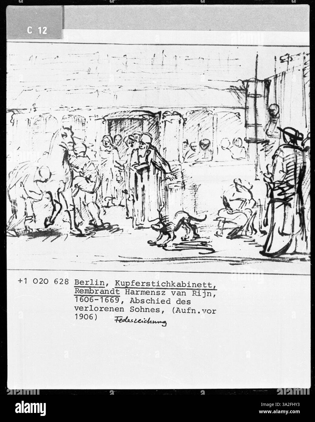 Return of the prodigal son by rembrandt Black and White Stock Photos ...