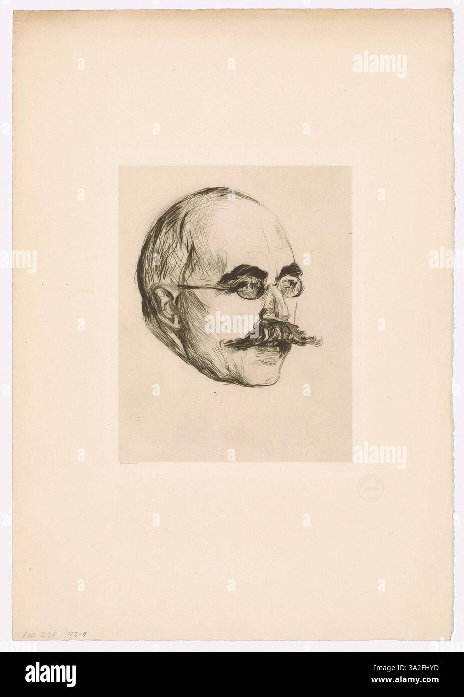 This portrait by Edvard Munch, painted in 1915, presents Gustav ...