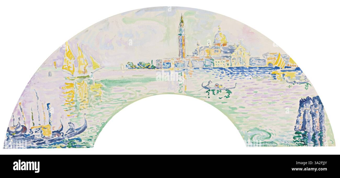 This piece depicts the island of San Giorgio in Venice, seen through a ...
