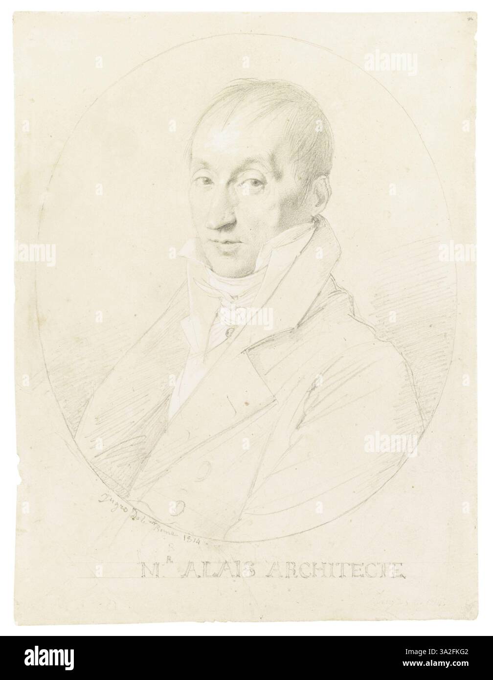 This portrait depicts the architect Guillaume Edouard Allais, capturing ...