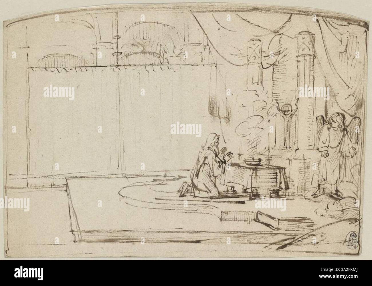 This painting depicts the Archangel Gabriel announcing the birth of ...