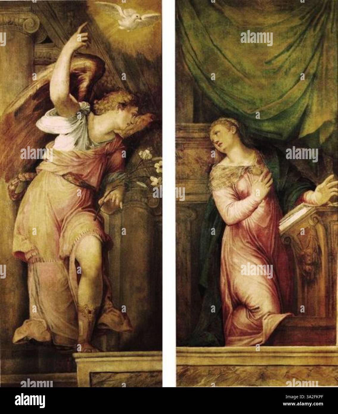 Paolo Veronese’s 'Annunciazione' depicts the moment of the Annunciation, when the Angel Gabriel ...