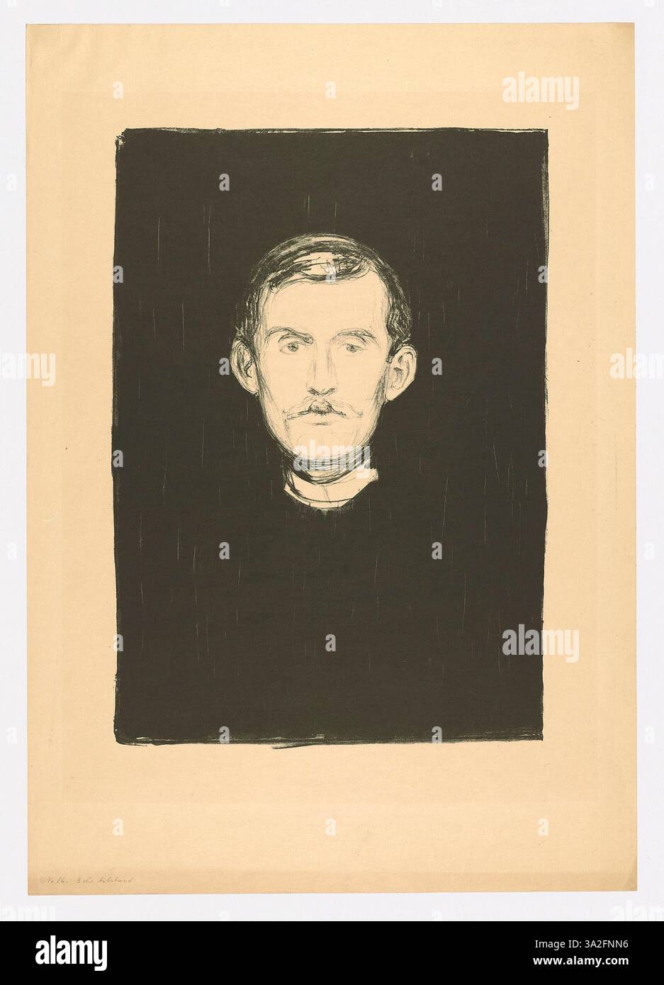 This self-portrait by Edvard Munch captures the artist with an intense ...