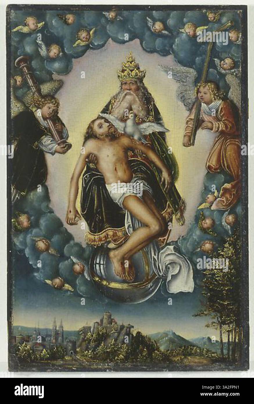 In 'The Holy Trinity,' Lucas Cranach the Elder and his workshop present a classical Christian ...
