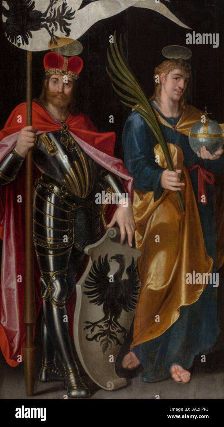 In 'St Wenceslas and St Vitus', Spranger depicts two prominent saints ...