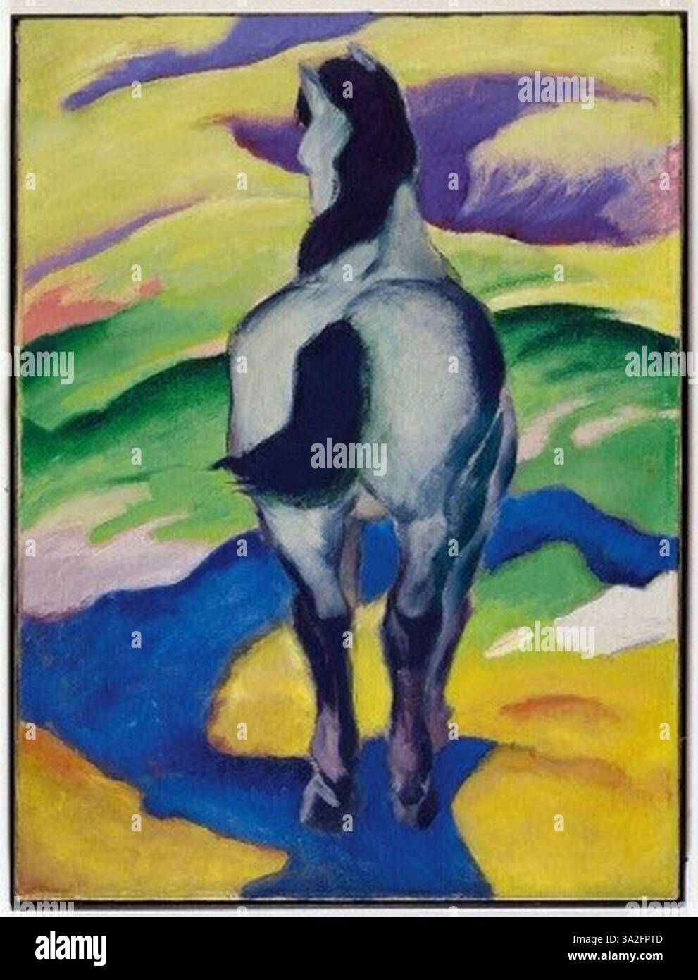 Blaues Pferd II (Blue Horse II) by Franz Marc, created in 1911 ...