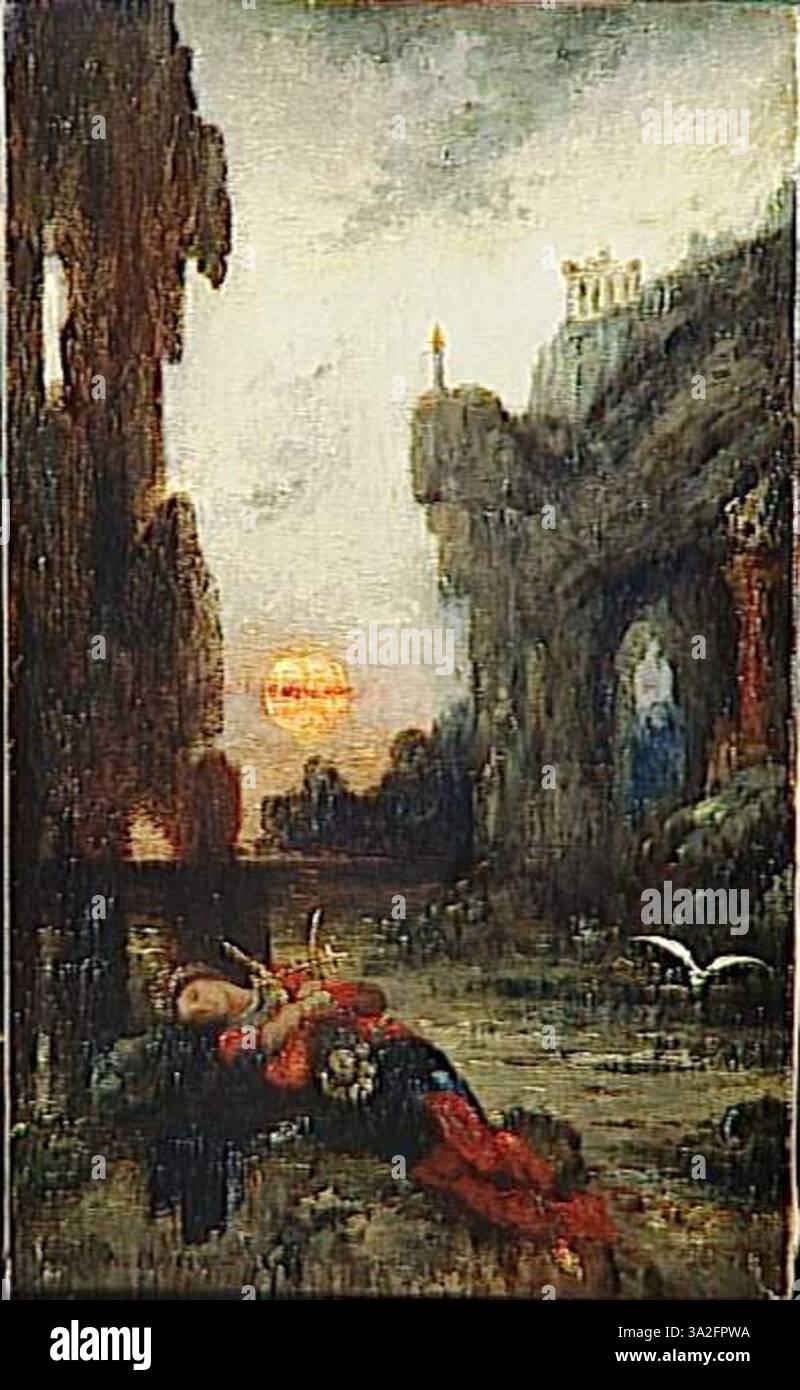 In 'La Mort de Sappho,' Gustave Moreau portrays the tragic demise of ...