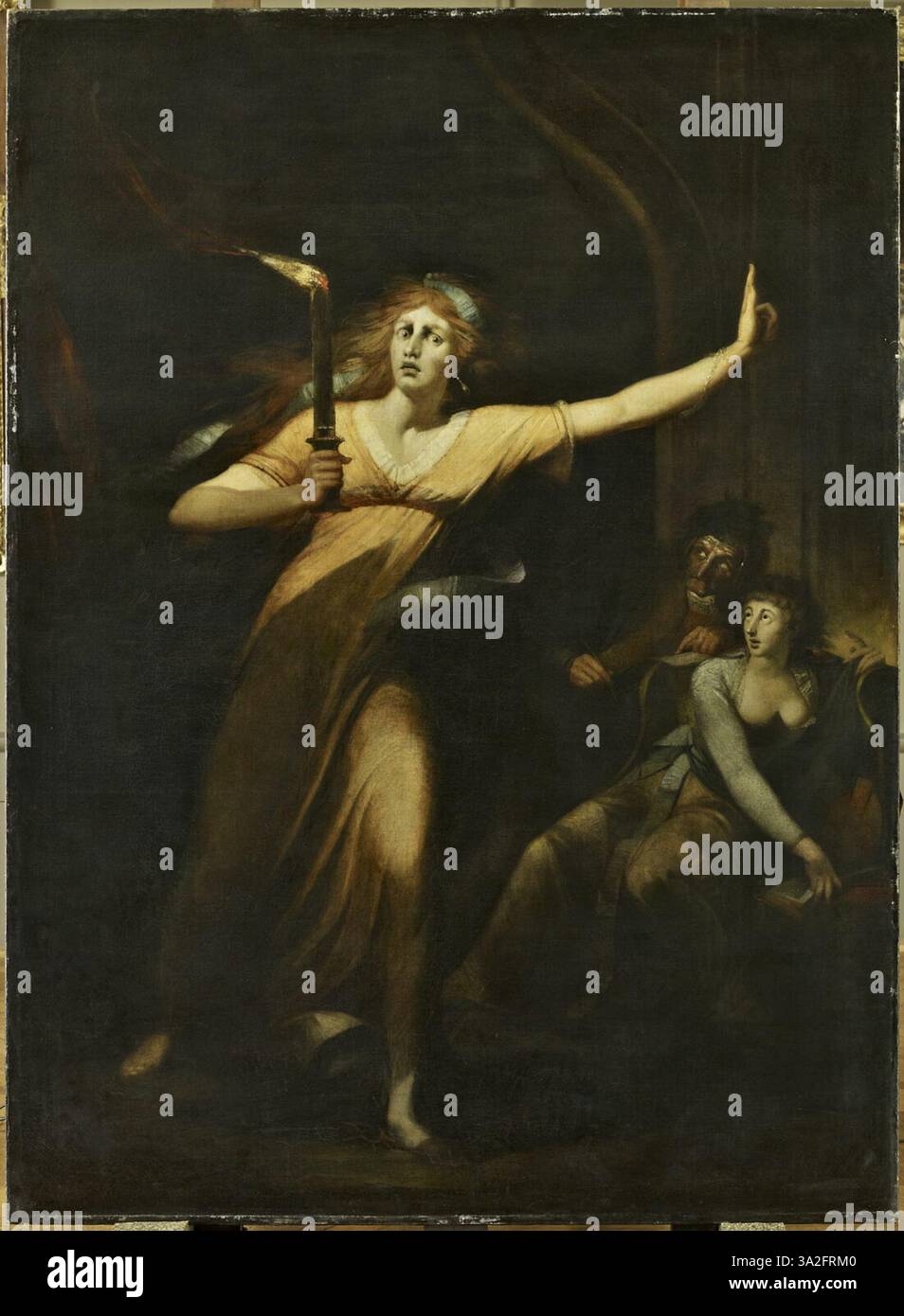 This famous painting by Fuseli shows Lady Macbeth sleepwalking in a ...