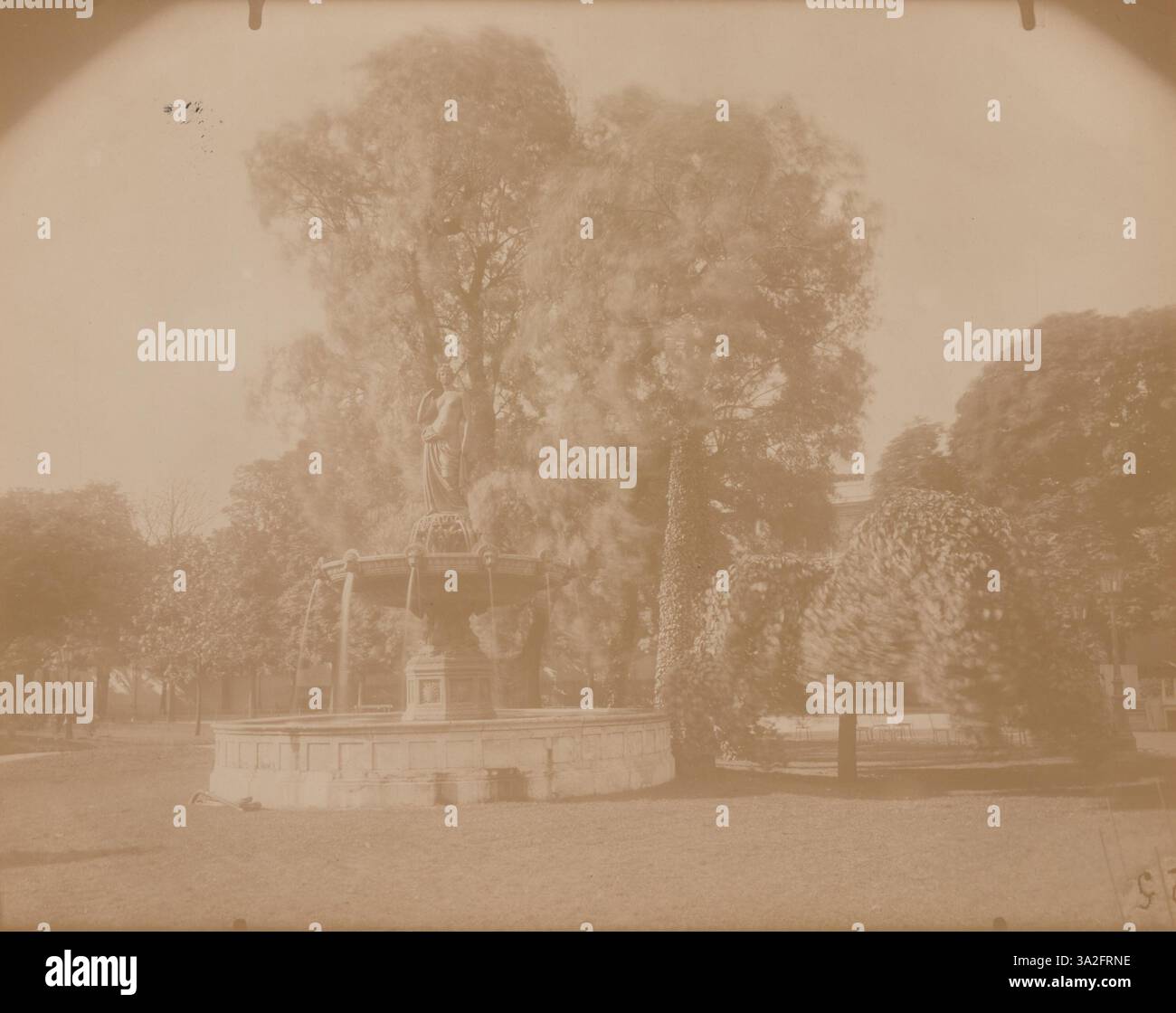 This photograph of the Champs-Élysées by Eugène Atget shows the street ...