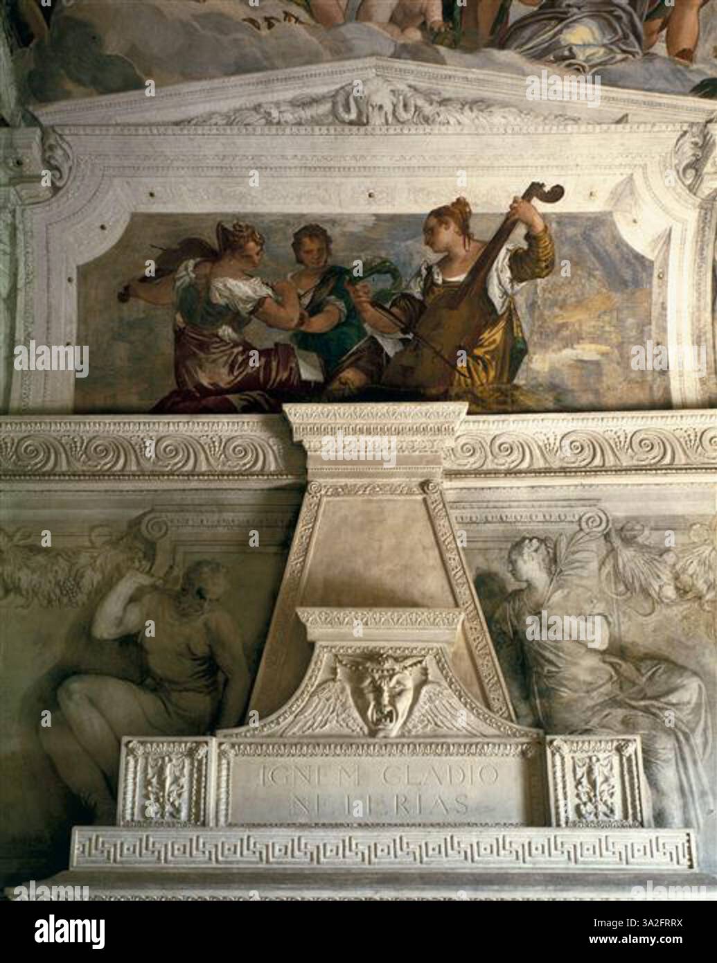 The image shows the 'Salle de l'Amour Conjugal' in Villa Barbaro ...