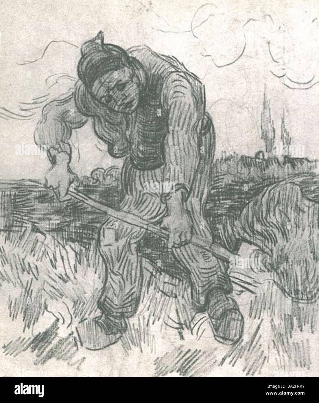 This oil painting by Vincent van Gogh demonstrates his distinctive ...