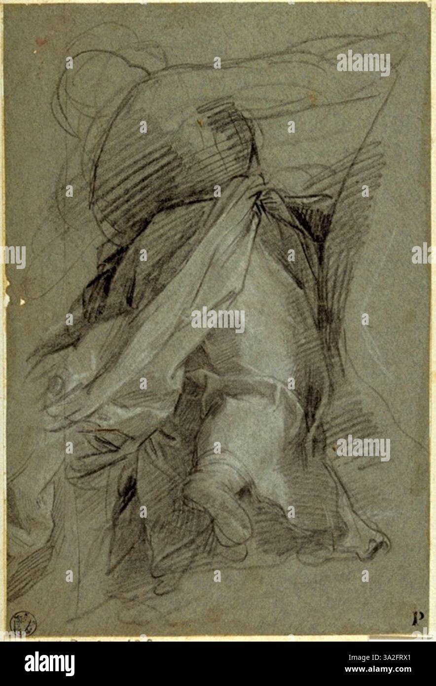Barocci's clothing study focusing on the detailed depiction of fabric ...