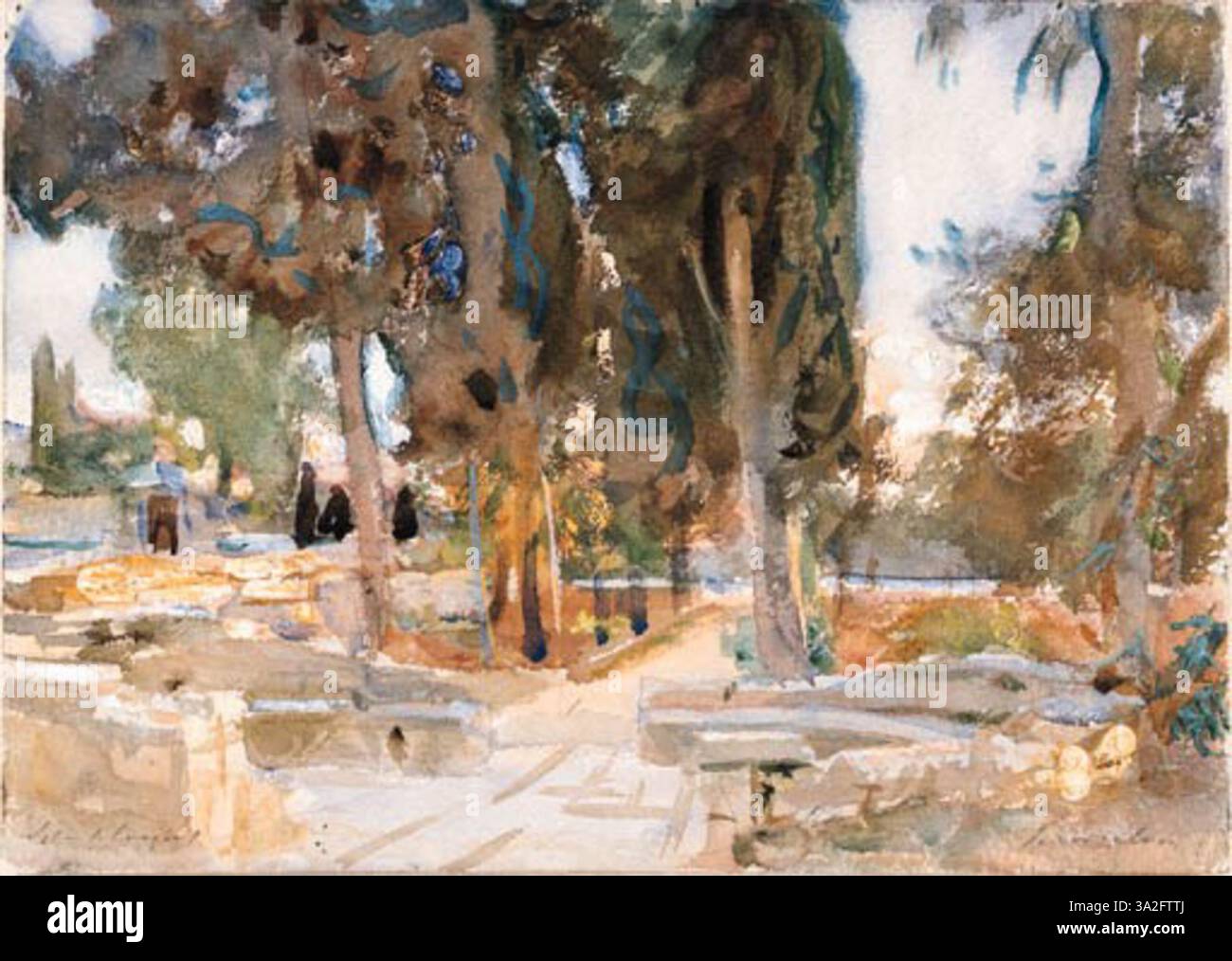 Sargent’s depiction of Jerusalem presents a detailed landscape ...