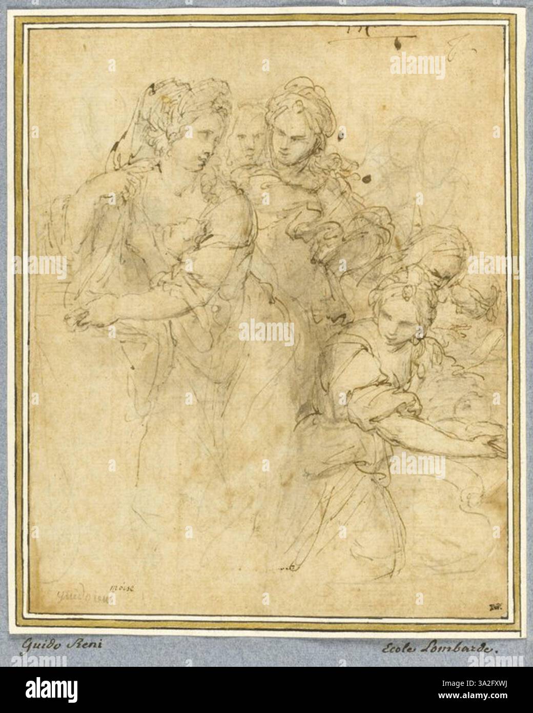 This painting depicts the biblical scene of Moses being saved from the ...