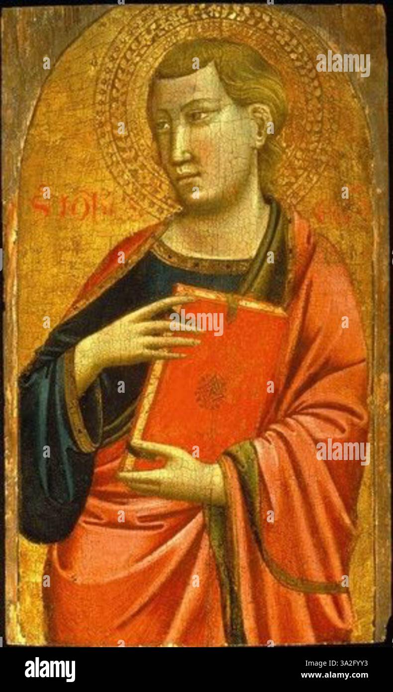 This painting by Taddeo Gaddi, depicting Saint John the Evangelist ...