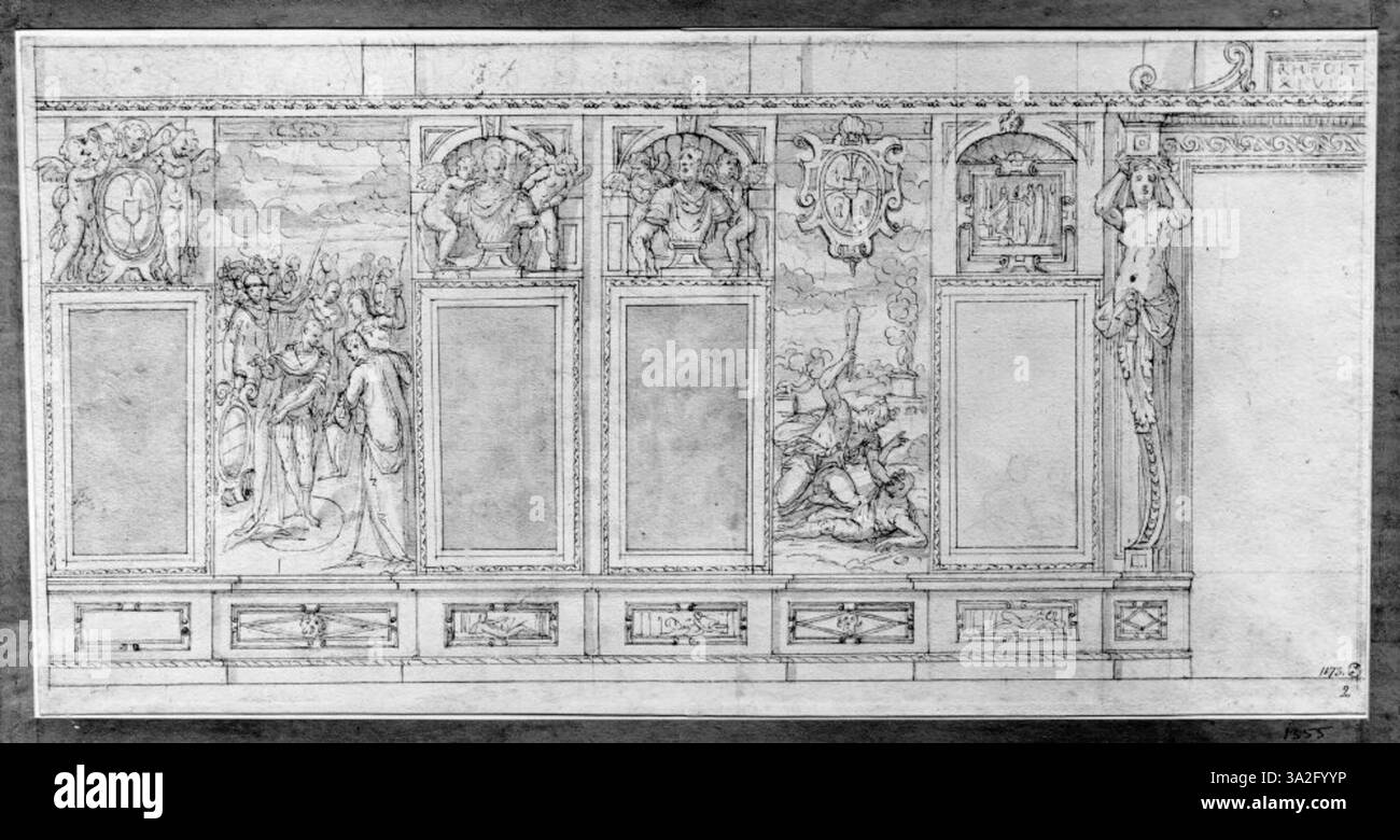 This project for a wall by the circle of Paolo Veronese features two ...