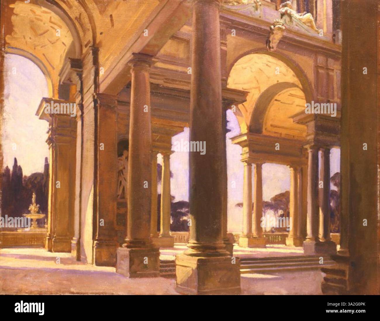 This study by John Singer Sargent focuses on architectural elements in ...